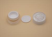 China White Rose Logo Skin Cream Containers Arcylic Material With PE Gasket for sale