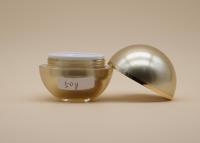China Spherical Cosmetic Cream Containers Gold Color Volume 30g 50g OEM Available for sale