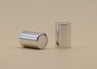 China Silver Aluminum Perfume Bottle Caps Cylinder Shape PP Plastic Inner for sale