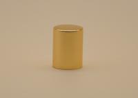 China Shiny Gold Cosmetic Bottle Cap 16.3mm Customized Logo For Perfume Pump for sale