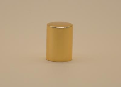 China Shiny Gold Cosmetic Bottle Cap 16.3mm Customized Logo For Perfume Pump for sale