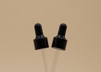 China Black Color Essential Oil Dropper Special Teat With Thick Wall Glass Pipette for sale