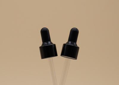 China Black Color Essential Oil Dropper Special Teat With Thick Wall Glass Pipette for sale