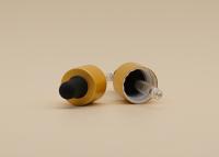China 18mm Small Glass Dropper Matt Gold Aluminum Collar For Essential Oil Bottle for sale