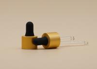 China 18mm Small Glass Dropper Matt Gold Aluminum Collar For Essential Oil Bottle for sale