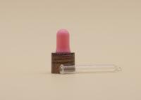 China Rose Red Teat Essential Oil Pipettes Dropper Gold Pearl Pearlesent Pigment Collar for sale