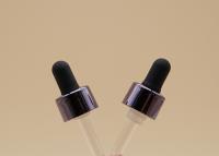 China Elegant Purple Closure Glass Oil Dropper Plastic Insert Not Easily Broken for sale