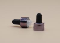 China Elegant Purple Closure Glass Oil Dropper Plastic Insert Not Easily Broken for sale