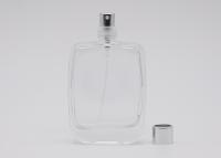 China Square Shape 50ml Cosmetic Perfume Bottle With FEA15 Snap On Perfume Pump for sale