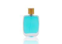 China Square Shape 50ml Cosmetic Perfume Bottle With FEA15 Snap On Perfume Pump for sale