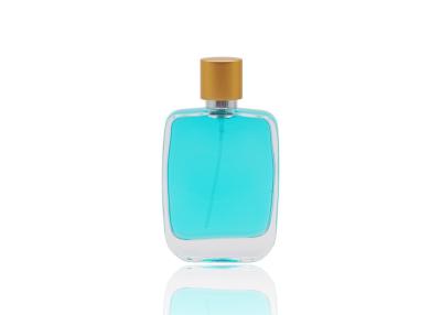 China Square Shape 50ml Cosmetic Perfume Bottle With FEA15 Snap On Perfume Pump for sale