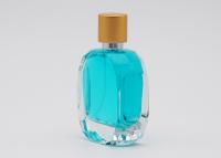 China Crystal Clear Cosmetic Spray Bottle , Empty Perfume Bottles With Matte Gold Cap for sale