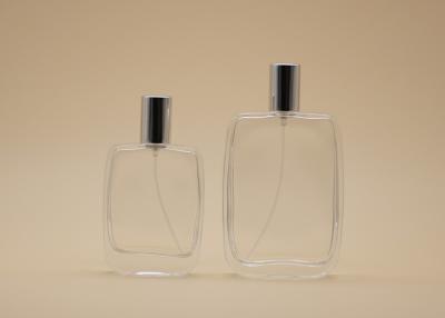 China Aluminum Cap 50ml 100ml Glass Perfume Bottle Customized Color For Cosmetic Packing for sale