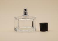 China Black Cap Cosmetic Spray Bottle , 50ml Hexagonal Perfume Bottle Heavy Wall for sale