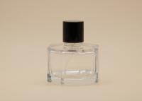 China Black Cap Cosmetic Spray Bottle , 50ml Hexagonal Perfume Bottle Heavy Wall for sale
