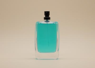 China Rectangle Cosmetic Spray Bottle With Matte Black Crimp Perfume Sprayer for sale