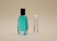 China Flat Refillable Cosmetic Bottles 30ml 50ml Heavy Bottom Crimp Neck For Perfume Packaging for sale