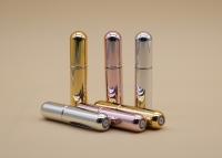 China Personal Care Refillable Glass Perfume Bottle Metal Bright Color Gold Pink Silver for sale