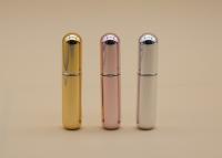 China Personal Care Refillable Glass Perfume Bottle Metal Bright Color Gold Pink Silver for sale