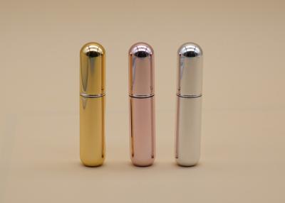 China Personal Care Refillable Glass Perfume Bottle Metal Bright Color Gold Pink Silver for sale