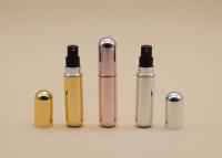 China Personal Care Refillable Glass Perfume Bottle Metal Bright Color Gold Pink Silver for sale
