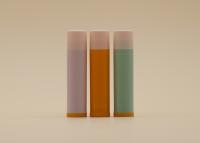 China 5g Cosmetic PP Plastic Empty Lip Balm Container Round Shape Candy Color for sale