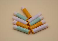 China 5g Cosmetic PP Plastic Empty Lip Balm Container Round Shape Candy Color for sale
