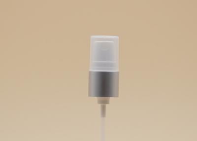 China 18mm Fine Mist Sprayer Pump With Matt Silver Closure Clear Half Cap for sale