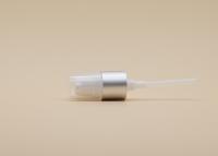 China 18mm Cosmetic Treatment Pumps Matt Silver Closure White PP Half Cap for sale