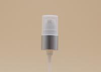 China 18mm Cosmetic Treatment Pumps Matt Silver Closure White PP Half Cap for sale
