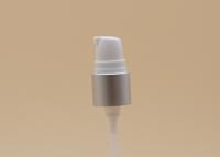 China 18mm Cosmetic Treatment Pumps Matt Silver Closure White PP Half Cap for sale