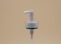 China Acrylic Cosmetic Treatment Pumps , Clear Cap White Lotion Pump Silk Screen Printing for sale