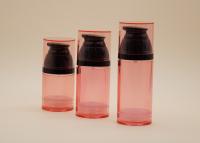 China Clear Red Airless Dispenser Bottles Black Pump 30ml 50ml 80ml Optional Volume for sale