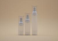 China Frosted Slim Airless Cosmetic Bottles White Spray Pump Easy Refill Stable Performance for sale
