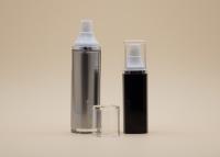 China Metallic Silver ABS Airless Vacuum Pump Bottle For Cosmetic Cream Packing for sale