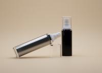 China Metallic Silver ABS Airless Vacuum Pump Bottle For Cosmetic Cream Packing for sale