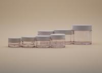 China Clear PETG Round Cream Jar ABS White Cap High Durability Not Easily Broken for sale
