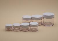 China Clear PETG Round Cream Jar ABS White Cap High Durability Not Easily Broken for sale