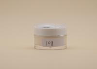 China Transparent Acrylic Cosmetic Containers Not Easily Broken With White Rose ABS Cap for sale