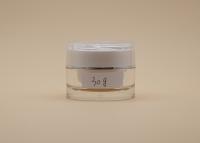 China Transparent Acrylic Cosmetic Containers Not Easily Broken With White Rose ABS Cap for sale