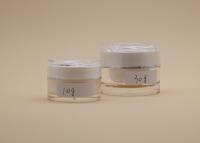 China Transparent Acrylic Cosmetic Containers Not Easily Broken With White Rose ABS Cap for sale