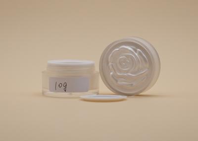 China Customized Cosmetic Cream Containers , Plastic Acrylic Cream Jar For Musk Mud for sale