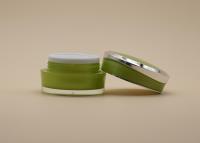 China Leak Proof Cosmetic Cream Containers Portable Fresh Green With Silver Color for sale
