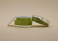 China Leak Proof Cosmetic Cream Containers Portable Fresh Green With Silver Color for sale
