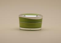China Luxury Green Plastic Cream Jars Leak Proof Reliable Stable Performance for sale
