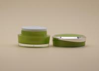 China Luxury Green Plastic Cream Jars Leak Proof Reliable Stable Performance for sale