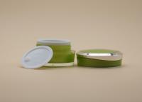 China Luxury Green Plastic Cream Jars Leak Proof Reliable Stable Performance for sale
