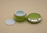 China Luxury Green Plastic Cream Jars Leak Proof Reliable Stable Performance for sale
