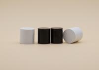 China White / Black Perfume Bottle Caps , 28x28mm Round Perfume Cap Engraved Logo for sale