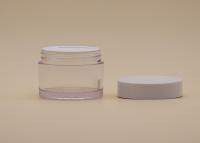 China 30ml Cylindric Round Opal Cosmetic Cream Containers White PETG Clear Body With Lid for sale
